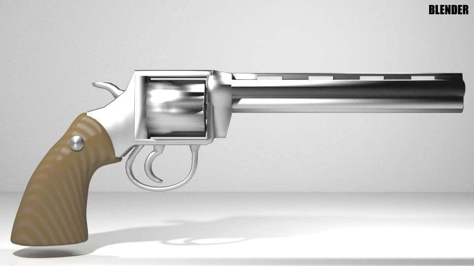 Revolver Handgun - 3D Model by faizal3DX