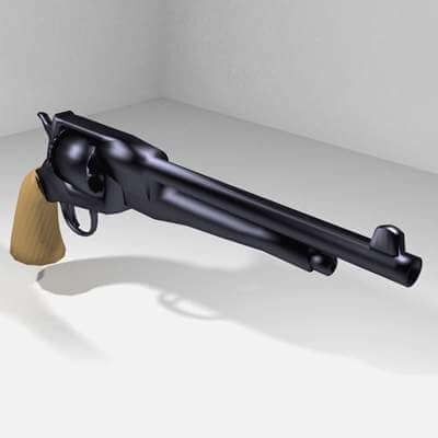 Revolver Handgun - 3D Model by faizal3DX