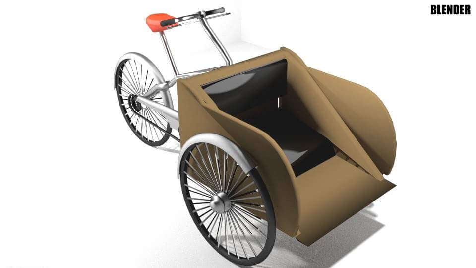 Back Driver Rickshaw - 3D Model by faizal3DX