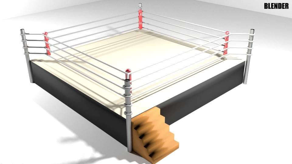 Square Ring Arena - 3D Model by faizal3DX