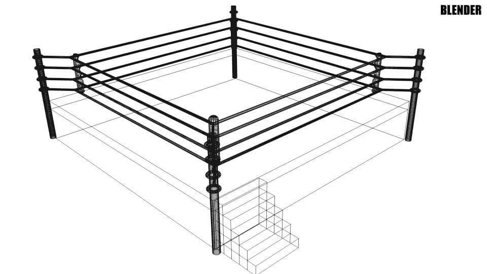 Square Ring Arena - 3D Model by faizal3DX