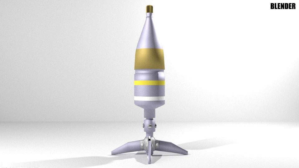 Rocket Launcher Projectile - HEAT 3D Model by faizal3DX