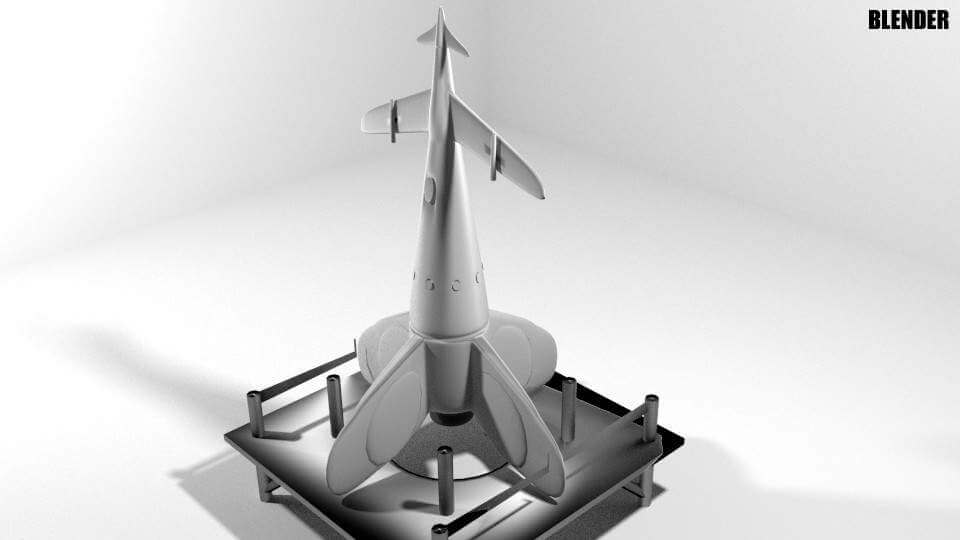 Q Rocketship Missile - 3D Model by faizal3DX