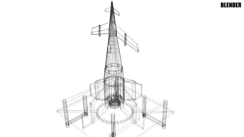 Q Rocketship Missile - 3D Model by faizal3DX