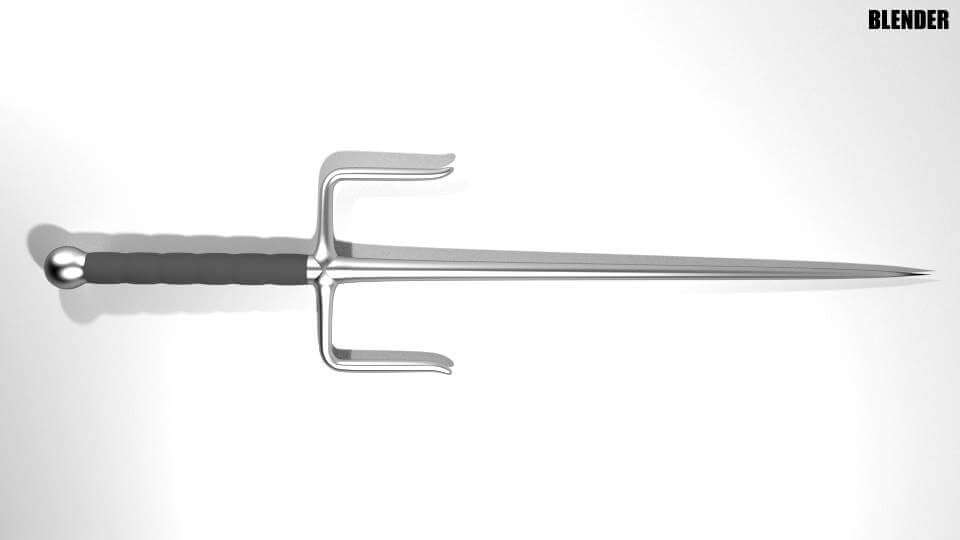 Short-Handled Trident 3D Model by faizal3DX