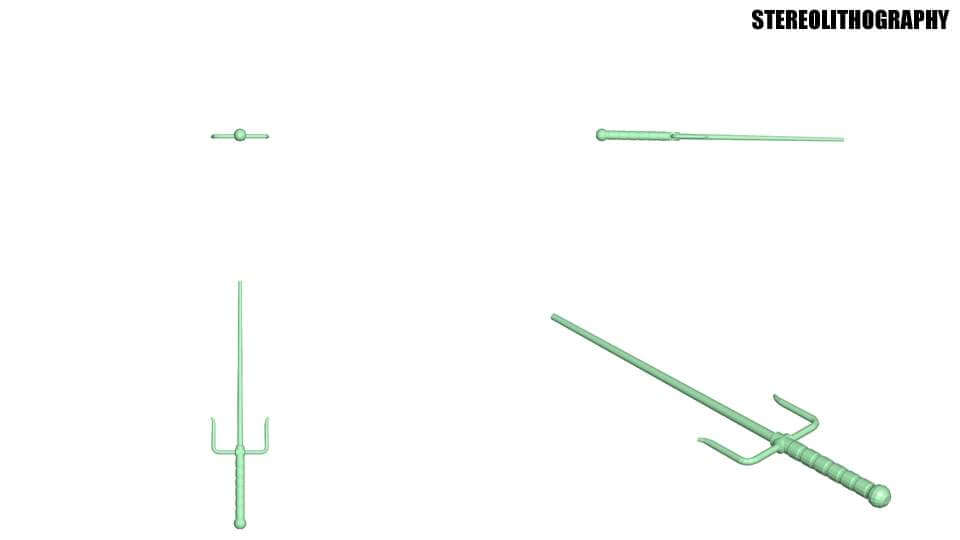 Short-Handled Trident 3D Model by faizal3DX