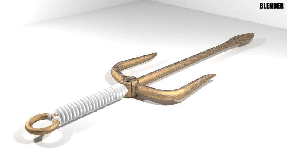 Short-Handled Trident 3D Model by faizal3DX