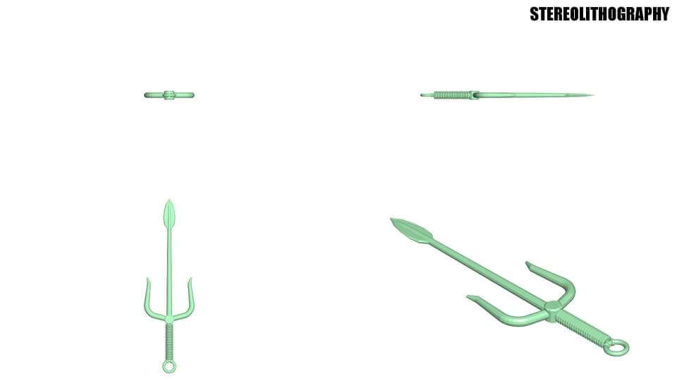 Short-Handled Trident 3D Model by faizal3DX