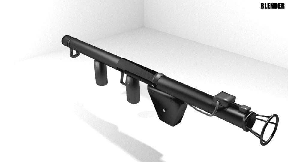 M1 Bazooka Shoulder-fired Rocket Launcher 3D Model by faizal3DX