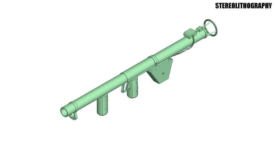 M1 Bazooka Shoulder-fired Rocket Launcher 3D Model by faizal3DX