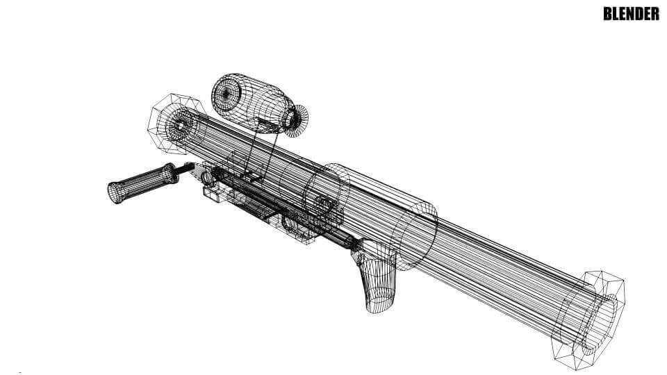 Panzerfaust3 Shoulder-fired Rocket Launcher 3D Model by faizal3DX