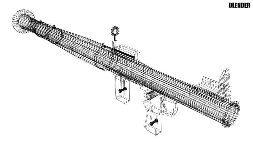 RPG Shoulder-fired Rocket Launcher 3D Model by faizal3DX