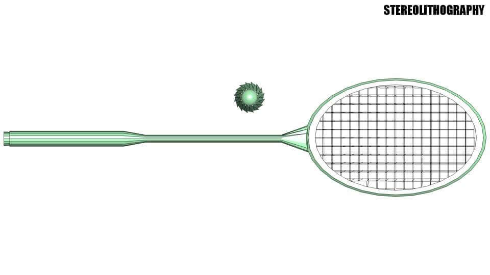 Badminton Racket - 3D Model by faizal3DX