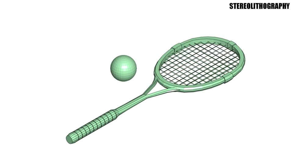 Squash Ball and Racket - 3D Model by faizal3DX