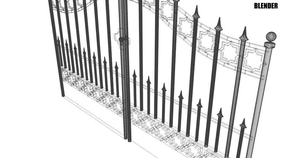 Steel Door Gate - Type 4 3D Model by faizal3DX