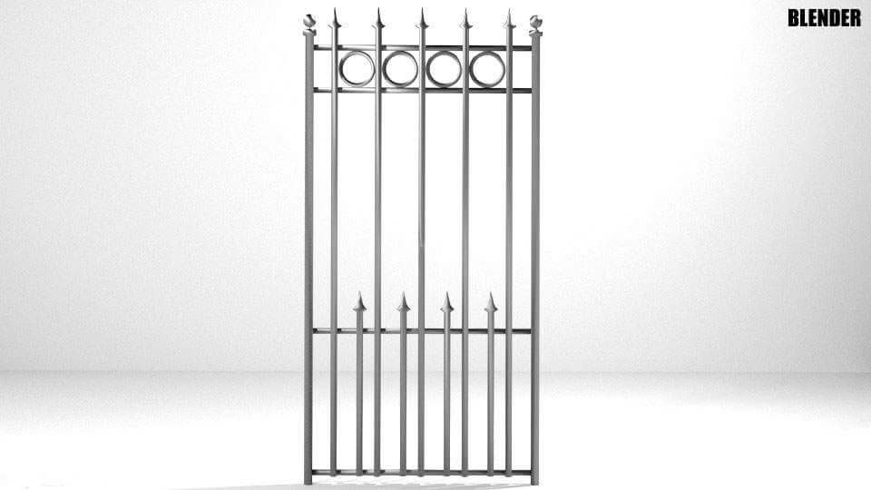 Steel Gate - Type 2 3D Model by faizal3DX