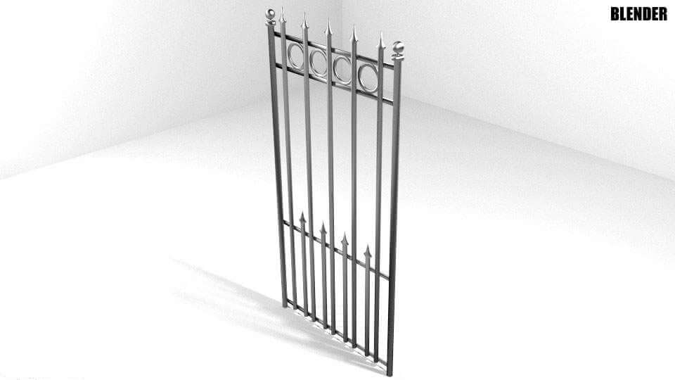 Steel Gate - Type 2 3D Model by faizal3DX