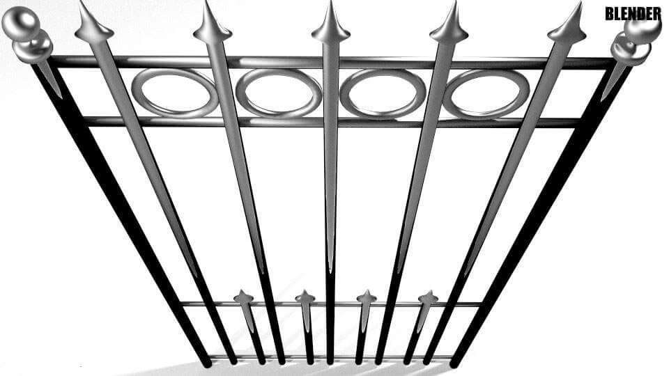 Steel Gate - Type 2 3D Model by faizal3DX