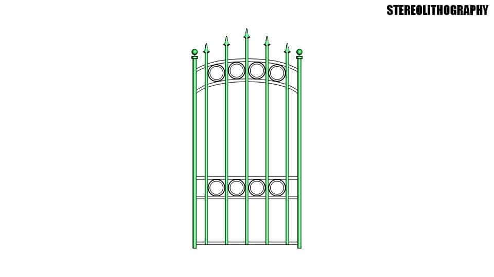 Steel Gate - Type 3 3D Model by faizal3DX