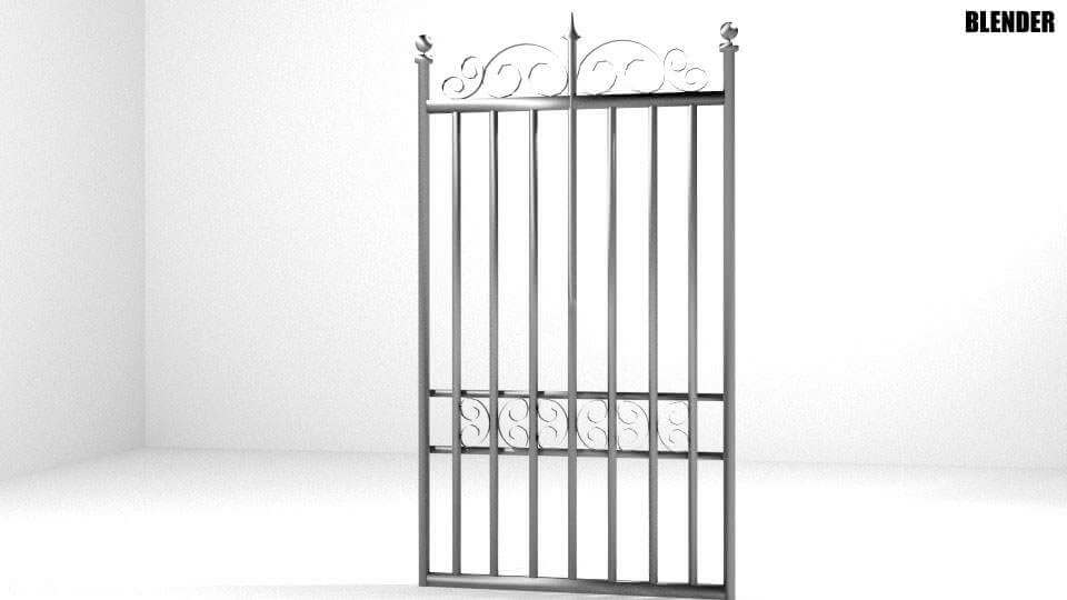 Steel Gate - Type 4 3D Model by faizal3DX