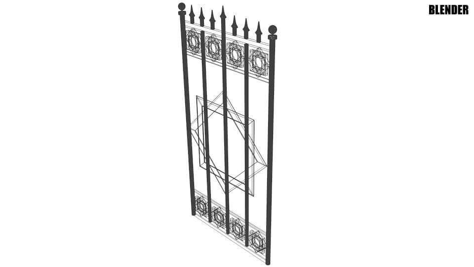 Steel Gate - Type 6 3D Model by faizal3DX