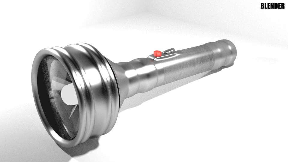Vintage Flashlight - 3D Model by faizal3DX