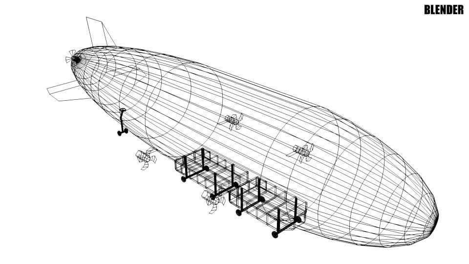 Commercial Zeppelin - 3D Model by faizal3DX