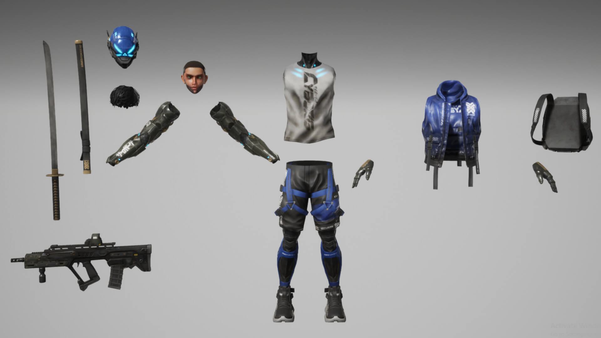 Cyberpunk Samurai Character - 3D Model by fajrulfn