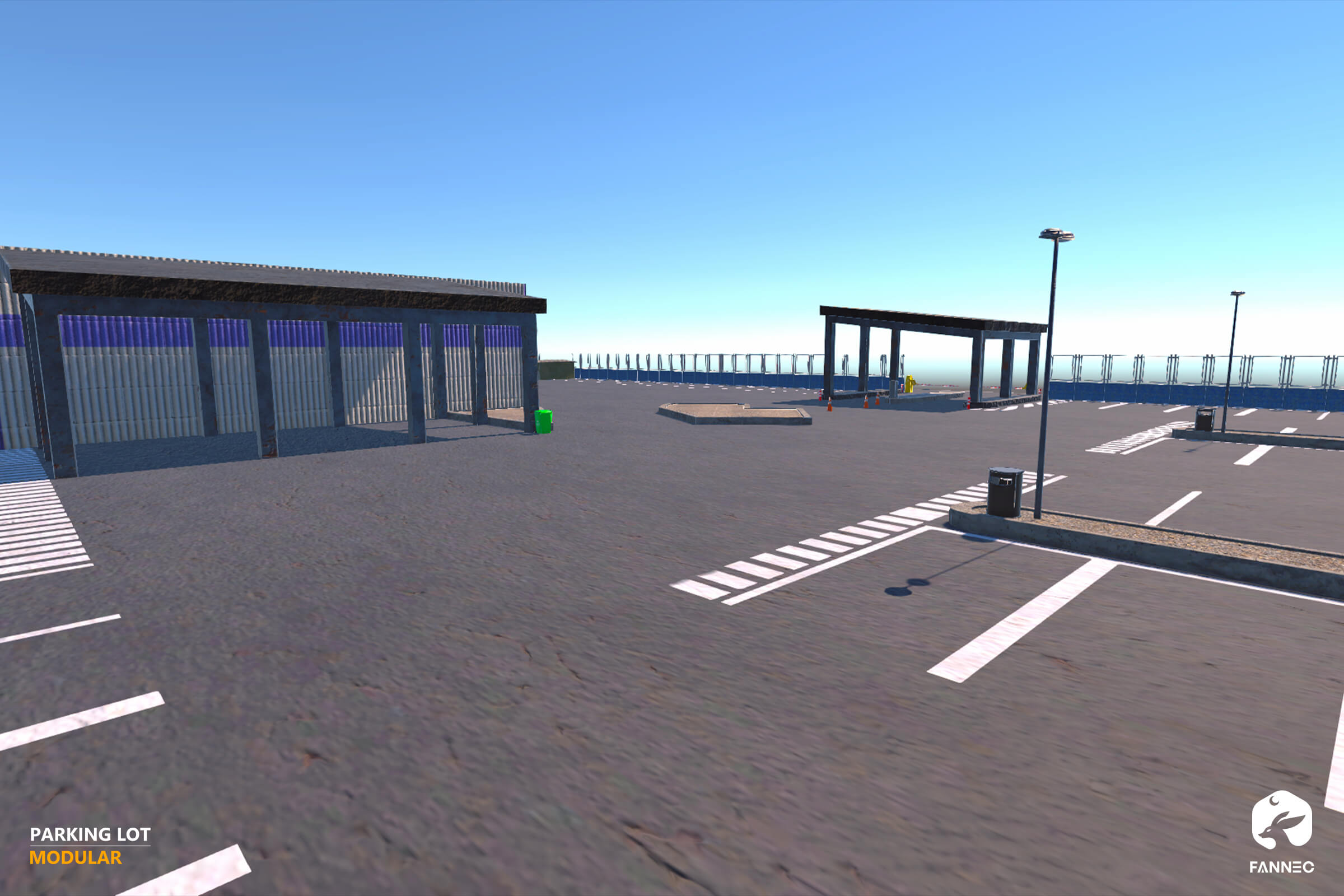 Modular Parking LOT V1 - Unity 3D Model by FANNEC