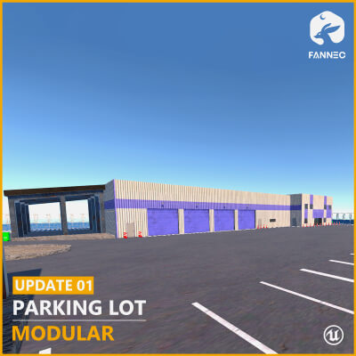 Modular Parking LOT V1 - Unreal Engine 3D Model by FANNEC