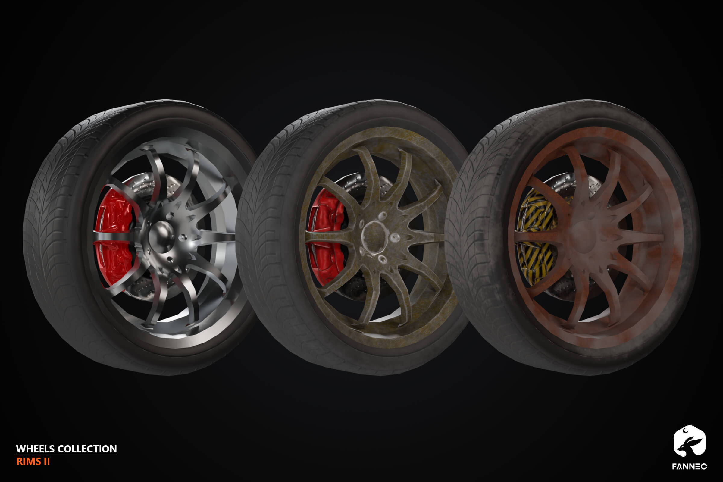 Rims II - Wheels Collection - All Formats 3D Model by FANNEC