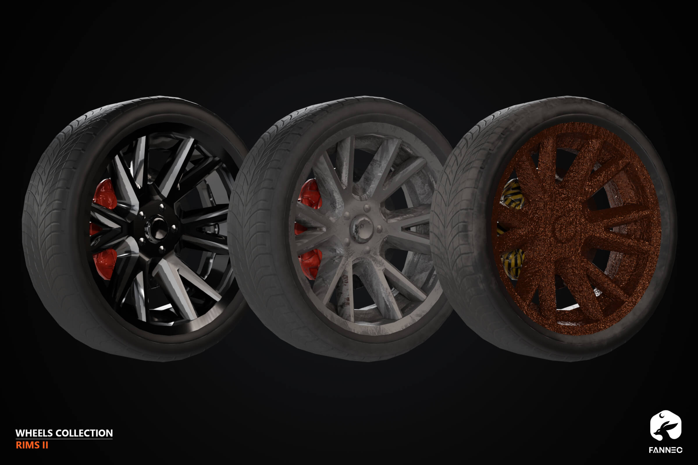 Rims II - Wheels Collection - All Formats 3D Model by FANNEC
