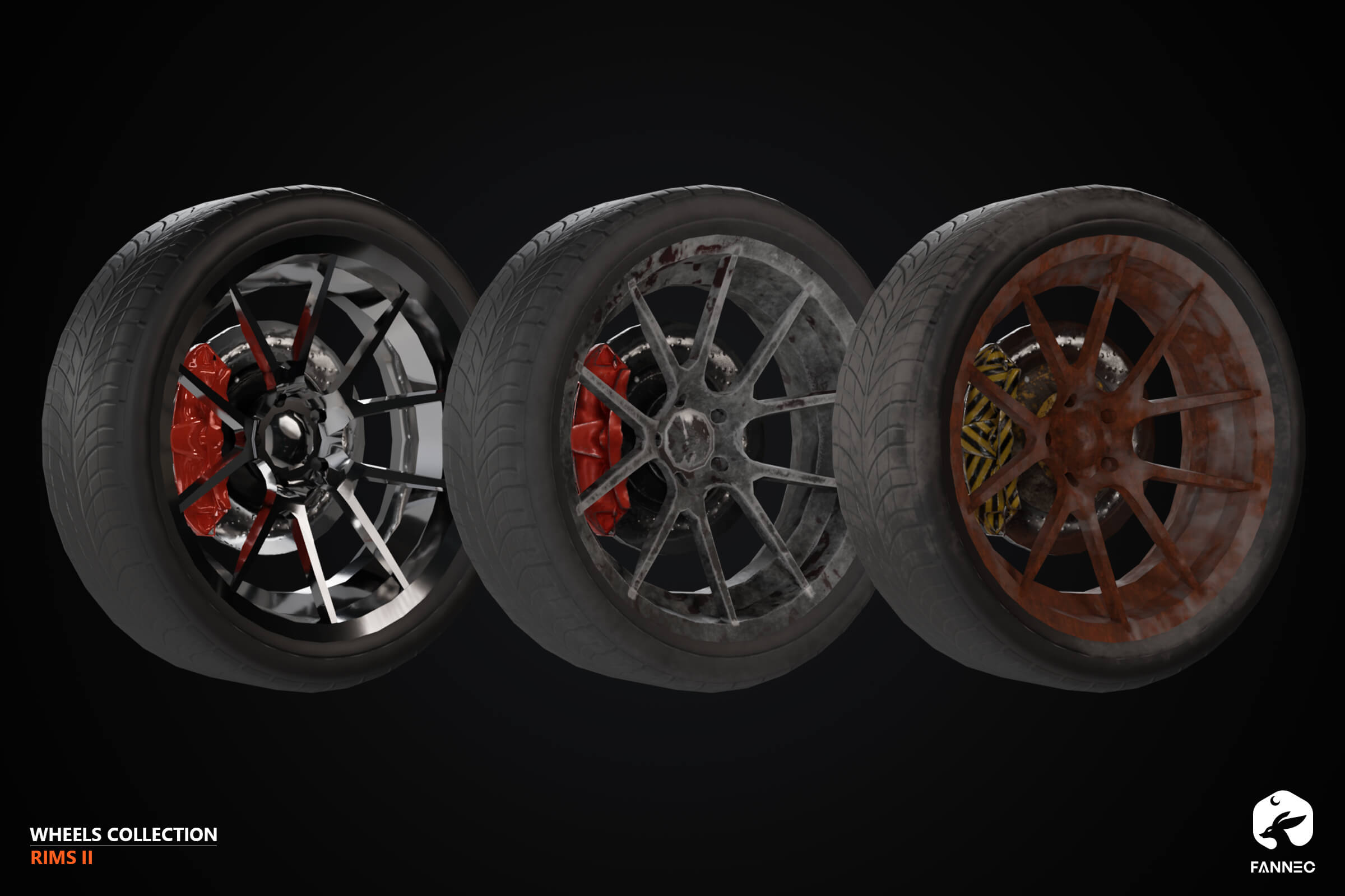 Rims II - Wheels Collection - All Formats 3D Model by FANNEC