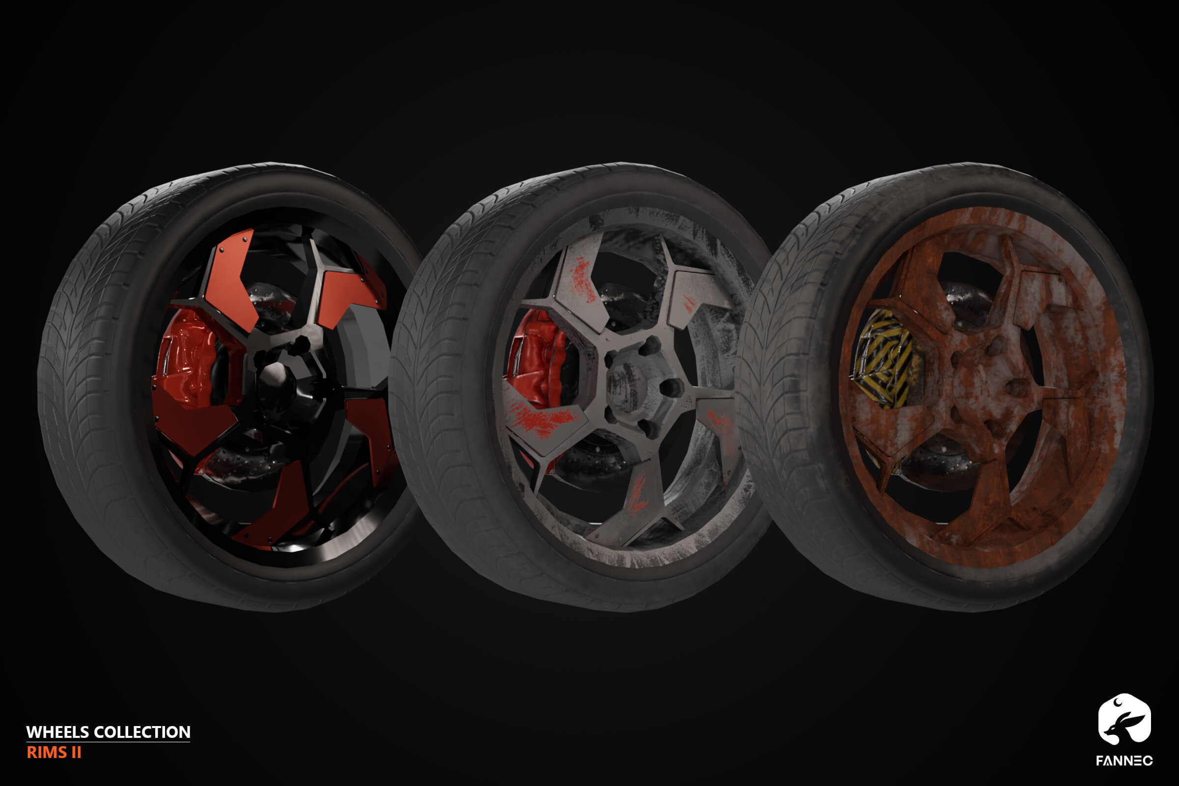 Rims II - Wheels Collection - All Formats 3D Model by FANNEC