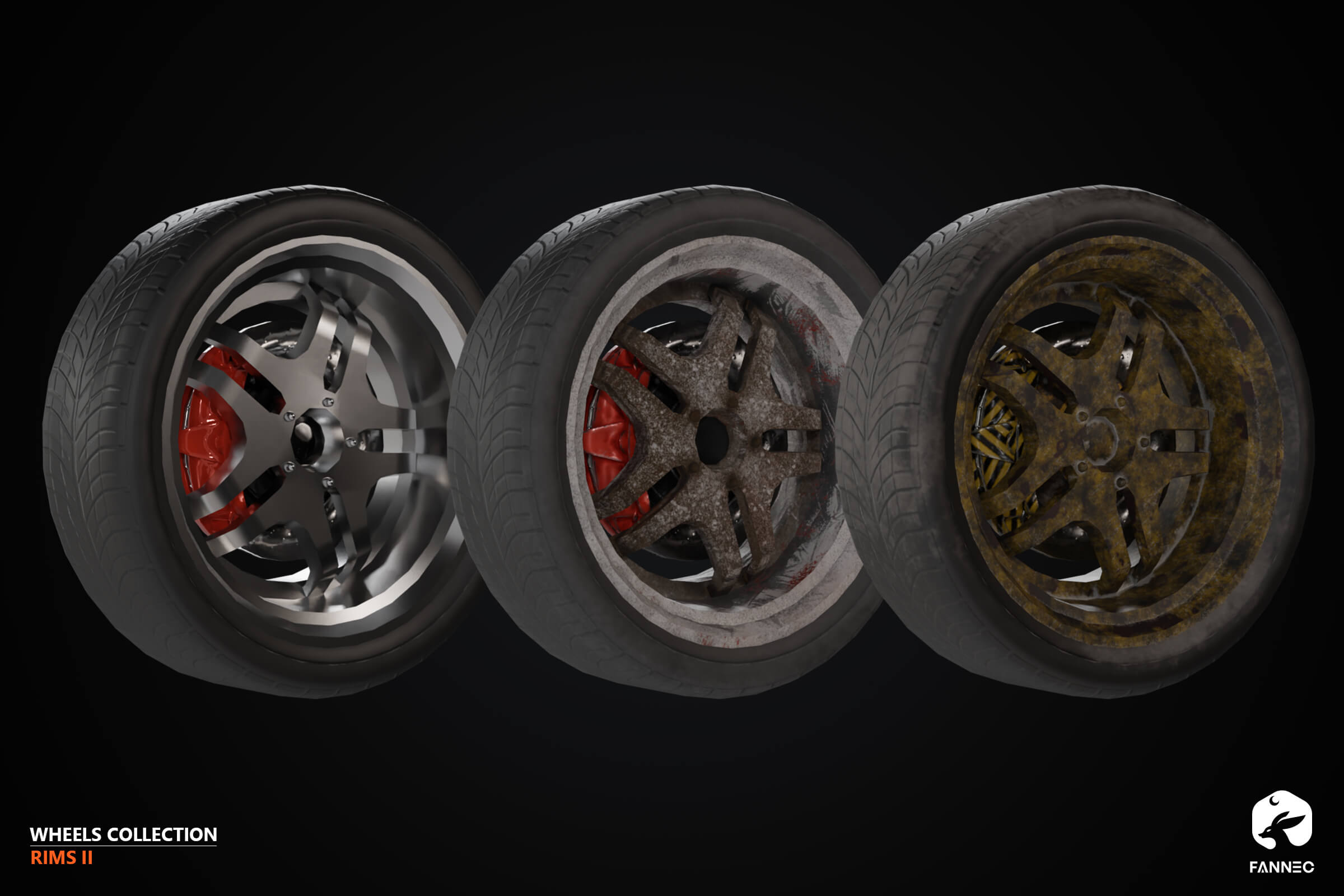 Rims II - Wheels Collection - All Formats 3D Model by FANNEC