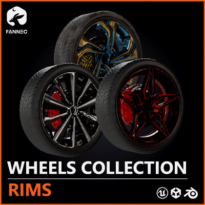 Rims - Wheels Collection - All Formats 3D Model by FANNEC