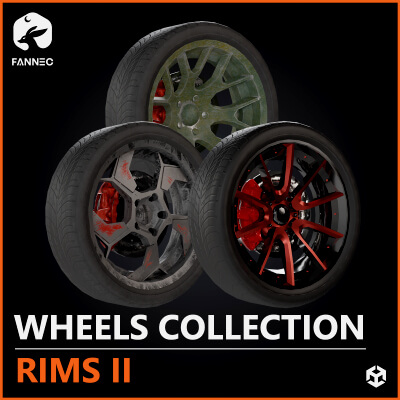 Rims - Wheels Collection II - Unity 3D Model by FANNEC