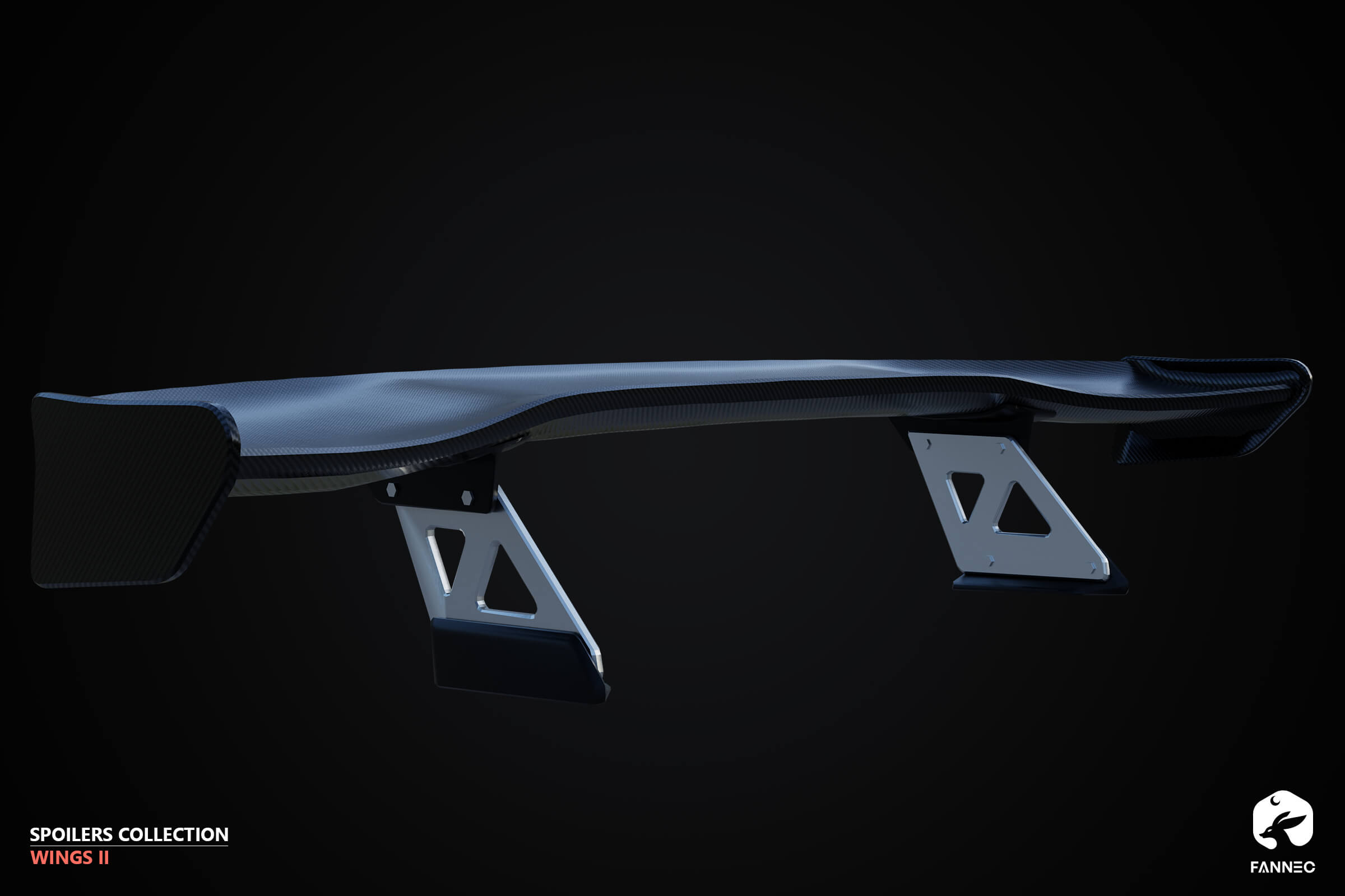 Wings II - Spoilers Collection - All Formats 3D Model by FANNEC