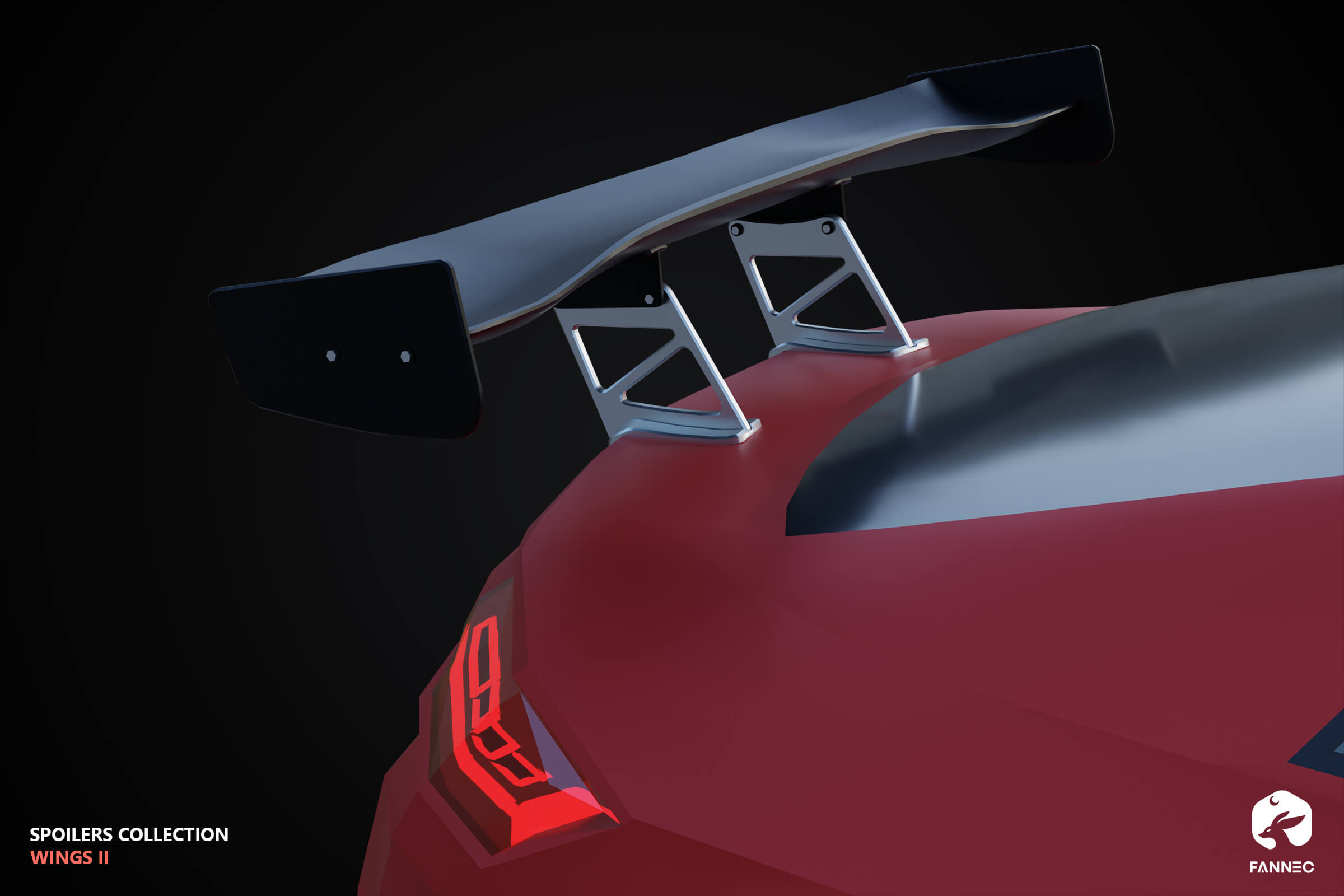 Wings II - Spoilers Collection - All Formats 3D Model by FANNEC