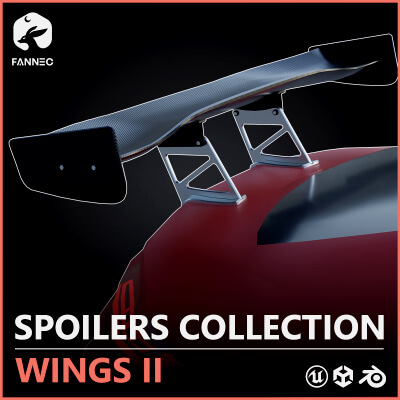 Wings II - Spoilers Collection - All Formats 3D Model by FANNEC