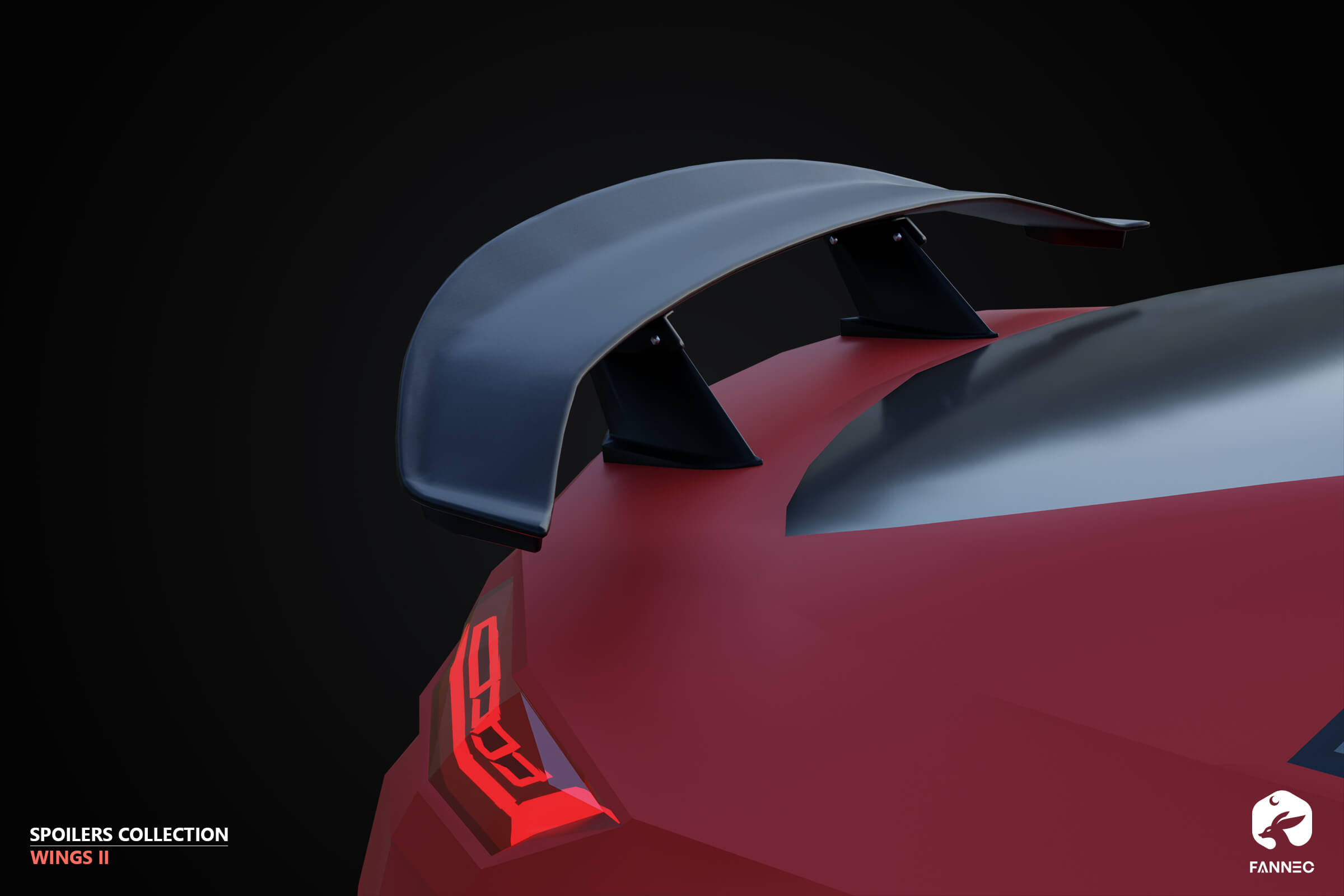 Wings II - Spoilers Collection - Unreal 3D Model by FANNEC