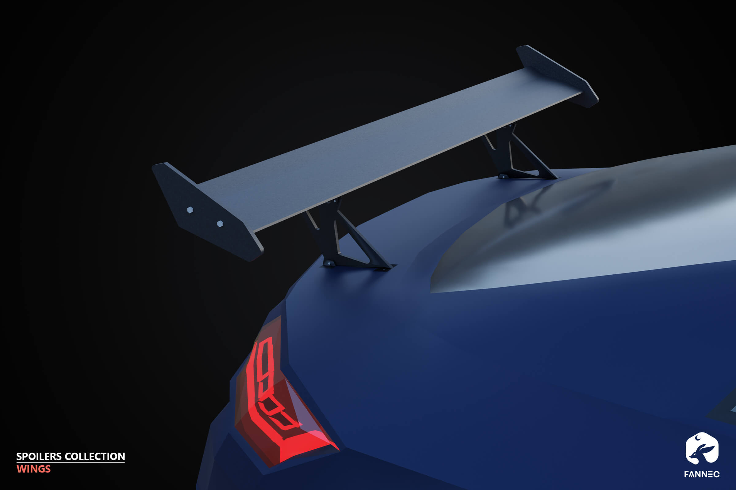 Wings - Spoilers Collection - All Formats 3D Model by FANNEC