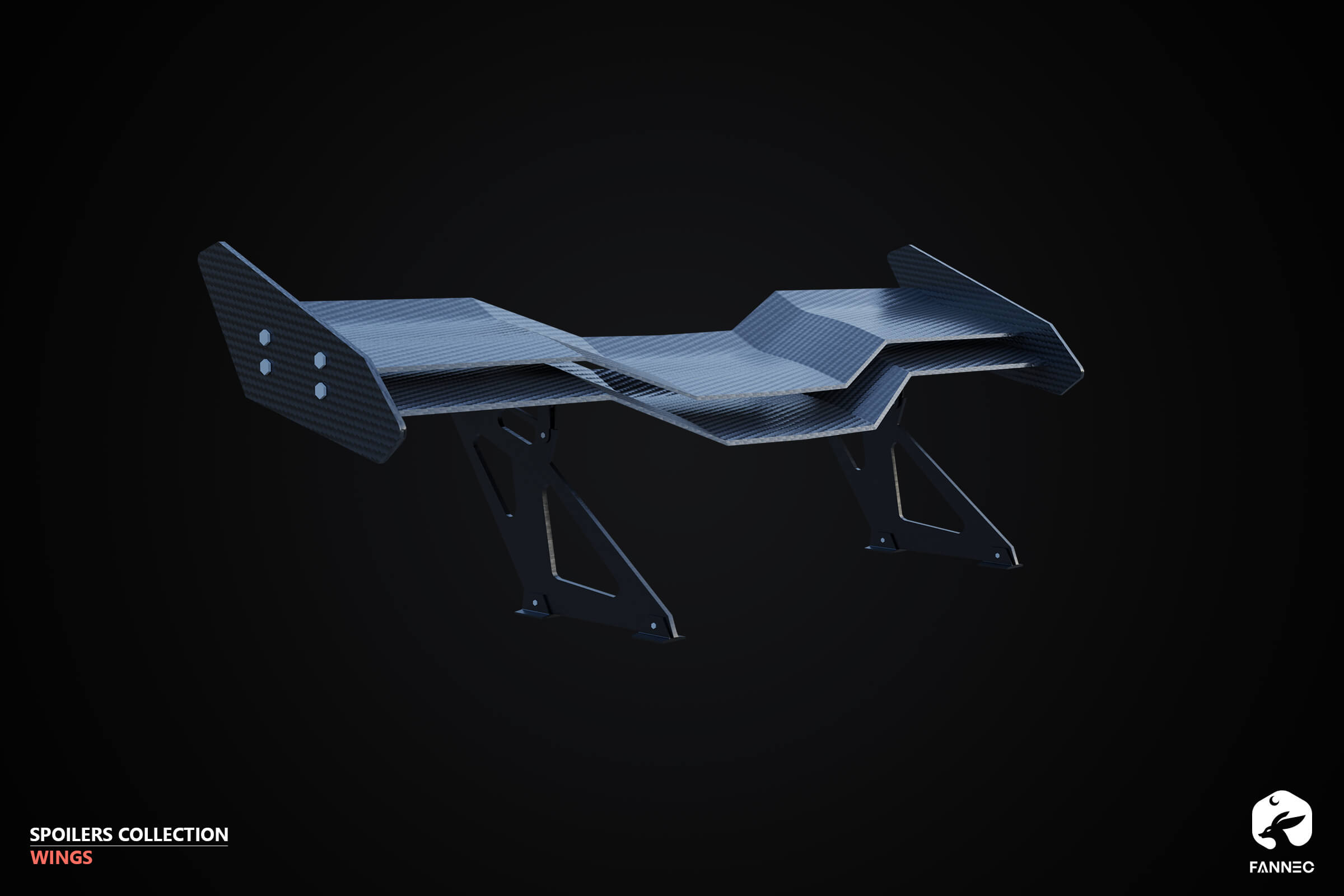 Wings - Spoilers Collection - All Formats 3D Model by FANNEC