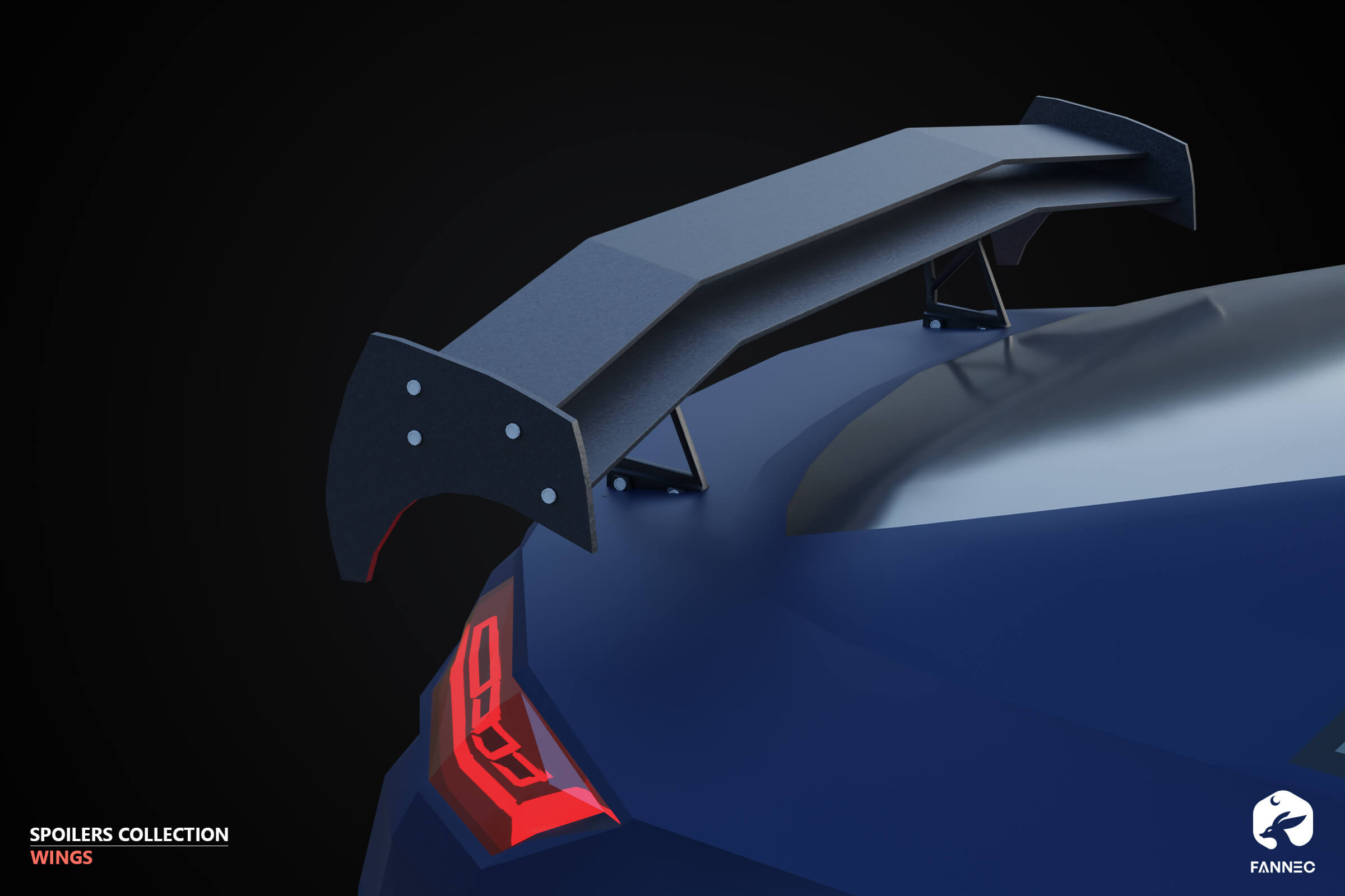 Wings - Spoilers Collection - All Formats 3D Model by FANNEC