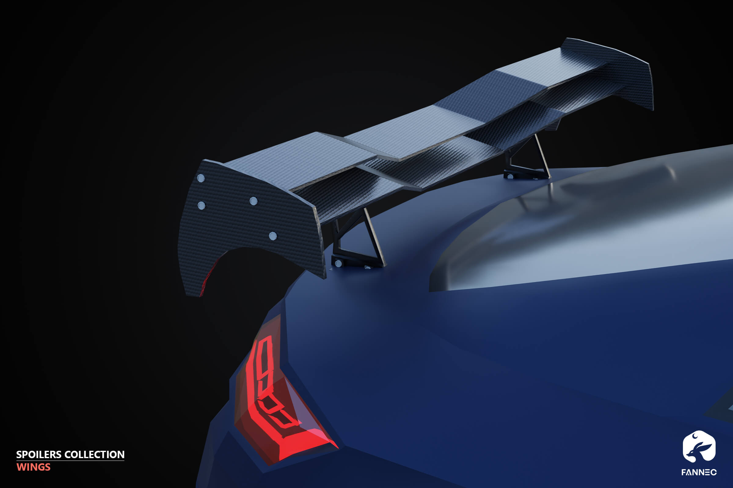 Wings - Spoilers Collection - All Formats 3D Model by FANNEC