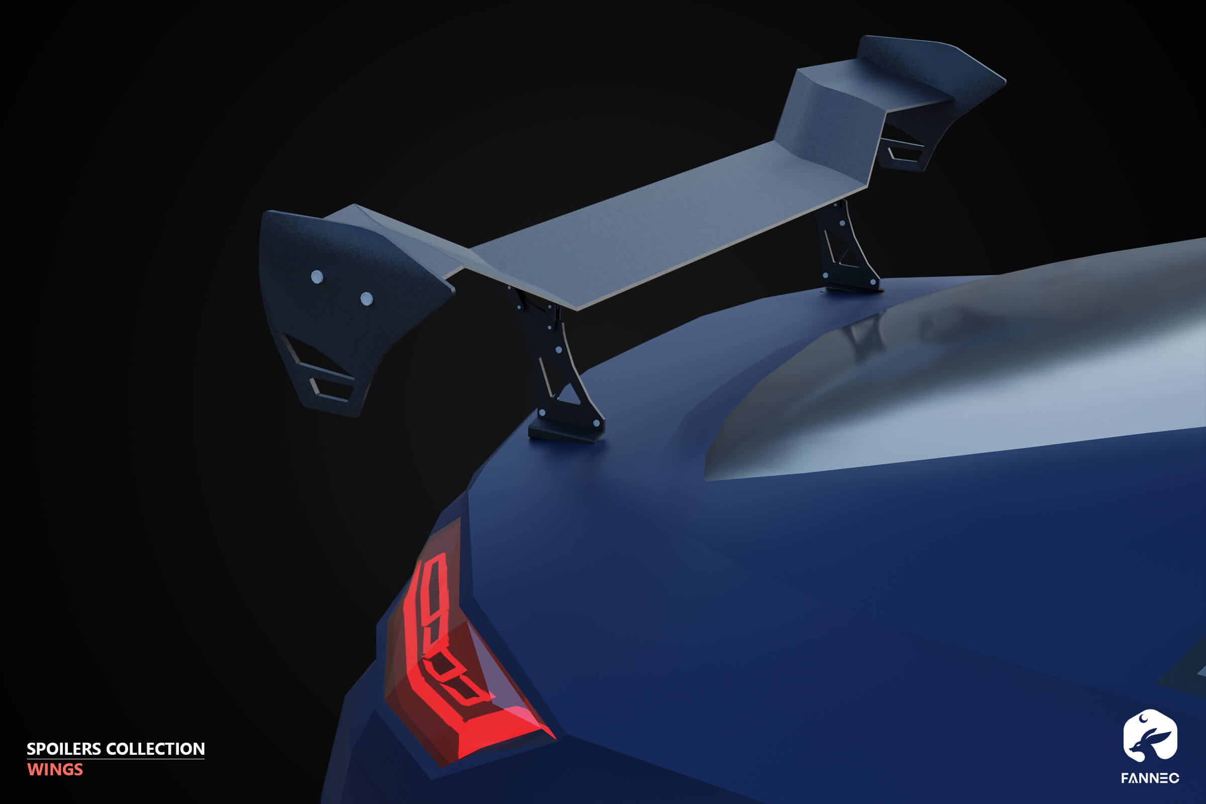Wings - Spoilers Collection - All Formats 3D Model by FANNEC