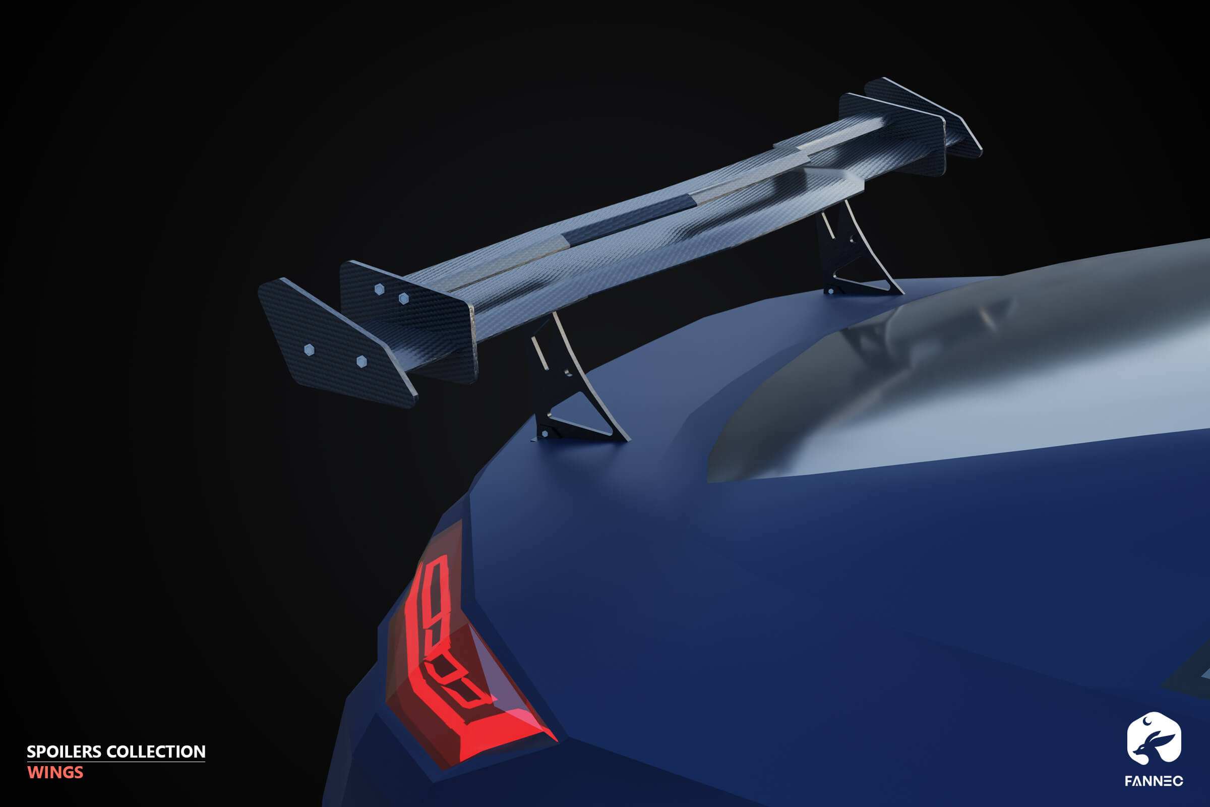 Wings - Spoilers Collection - All Formats 3D Model by FANNEC