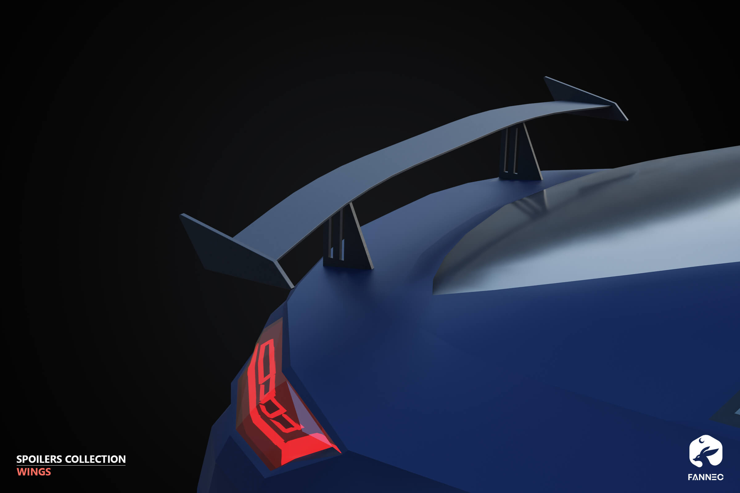 Wings - Spoilers Collection - All Formats 3D Model by FANNEC