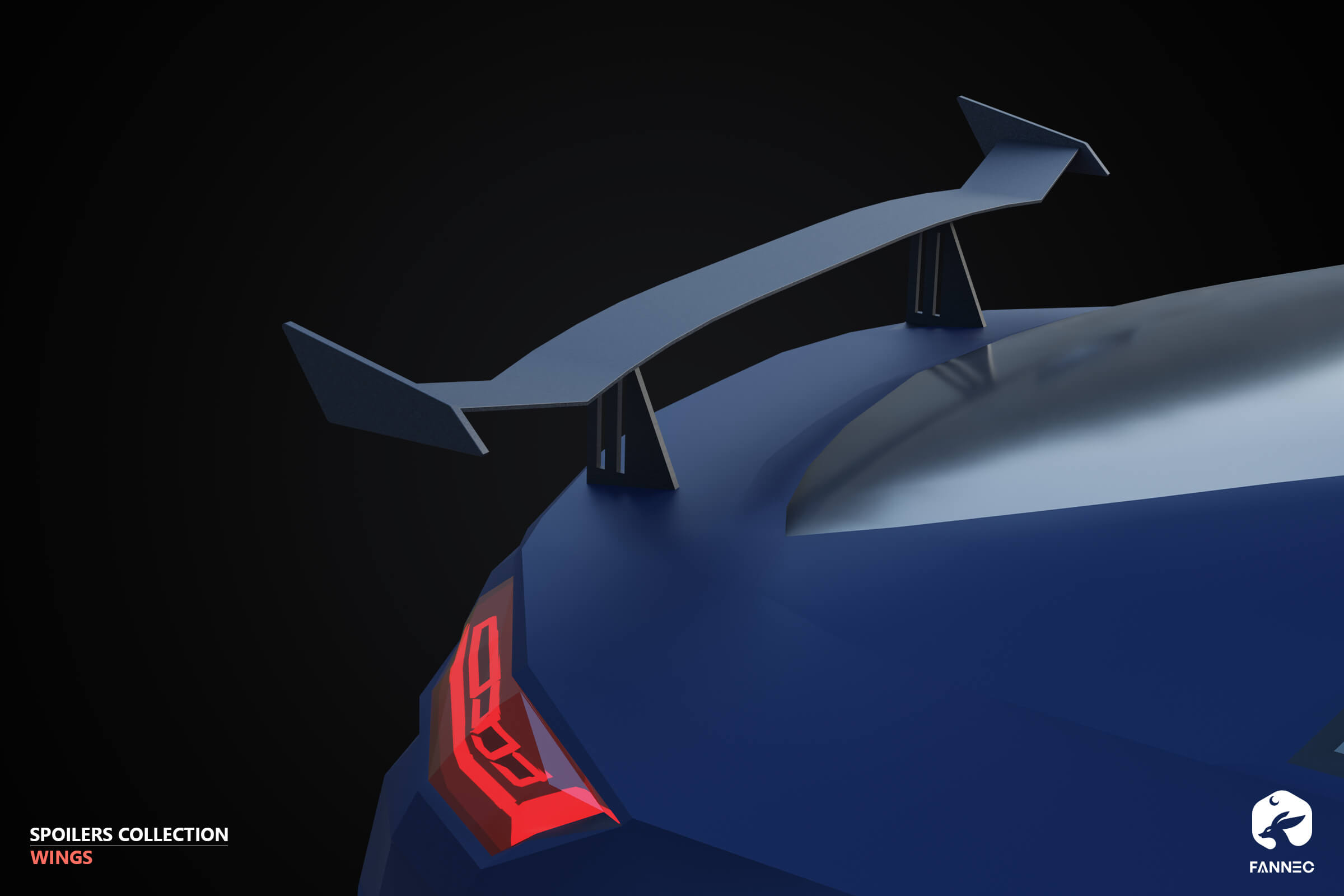 Wings - Spoilers Collection - All Formats 3D Model by FANNEC