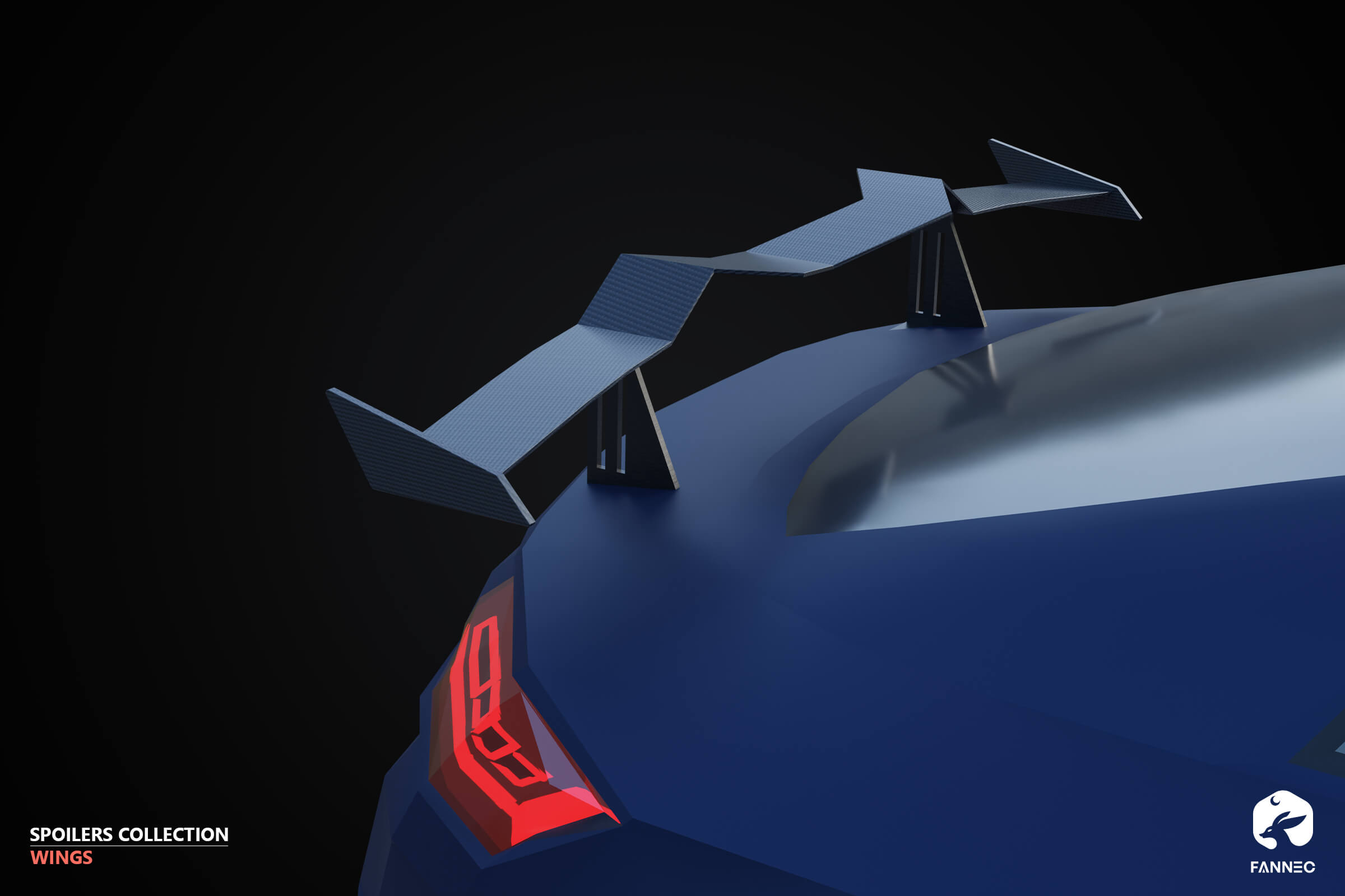 Wings - Spoilers Collection - All Formats 3D Model by FANNEC